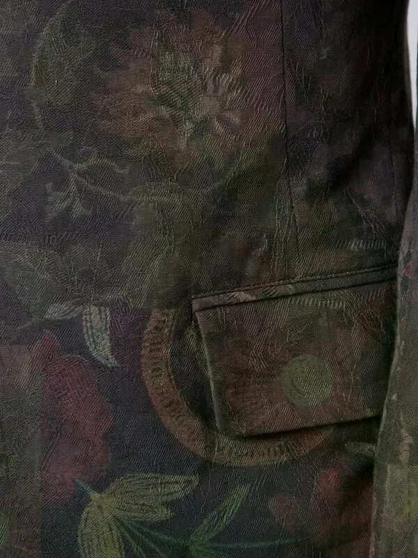 Yohji Yamamoto Floral Print Blazer