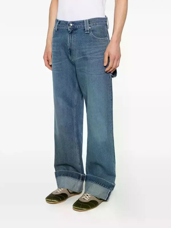 Simone Rocha Cuffed Hem Jeans - Blue