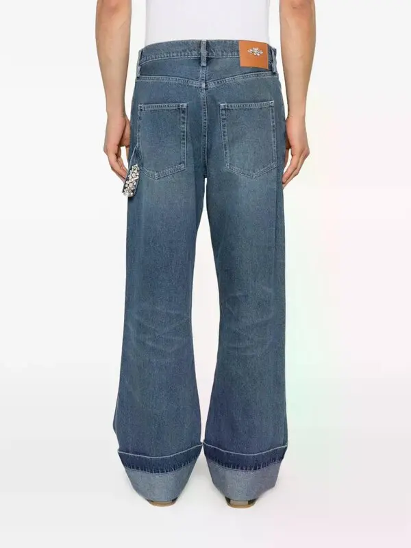 Simone Rocha Cuffed Hem Jeans - Blue