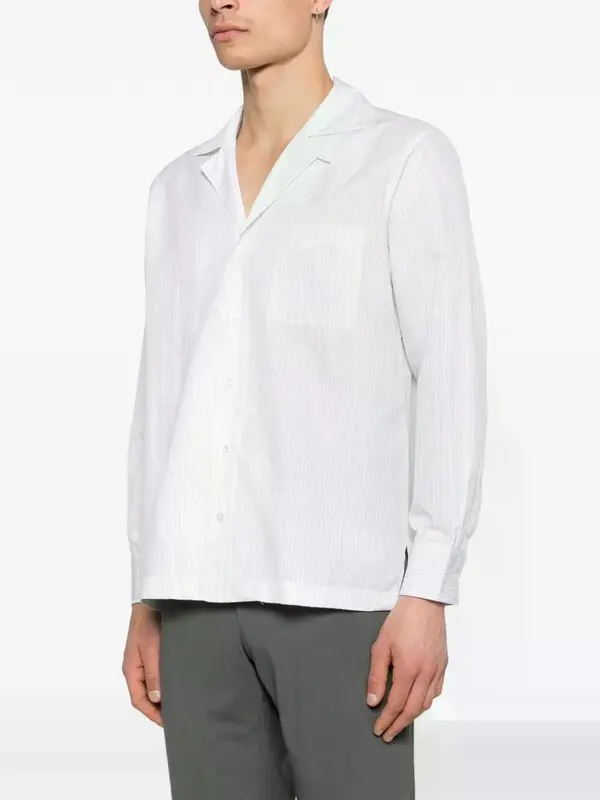 LARDINI Paul Striped-pattern Chest-pocket Shirt