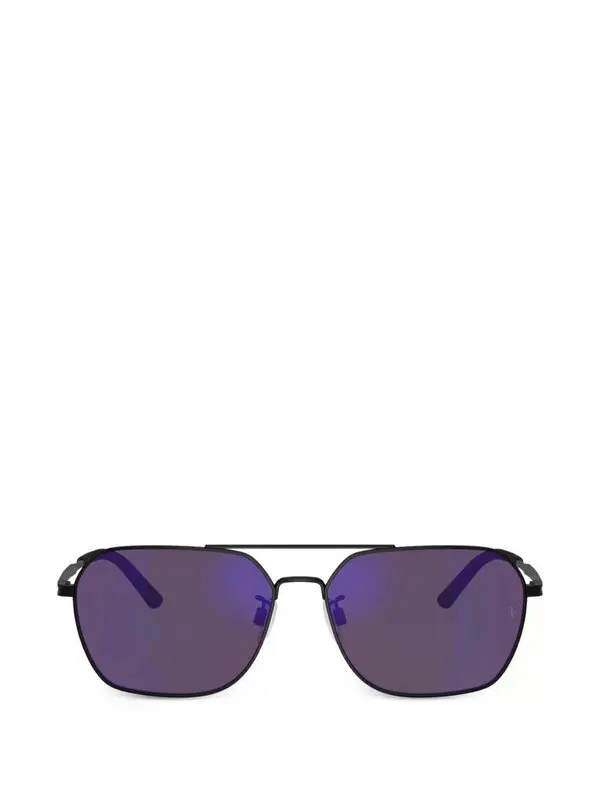 Oliver Spencer Pilot-frame Sunglasses - Black