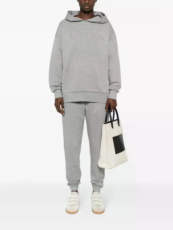 Max Mara Logo-embroidered Mélange Track Pants - Grey
