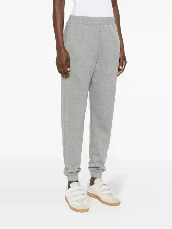 Max Mara Logo-embroidered Mélange Track Pants - Grey