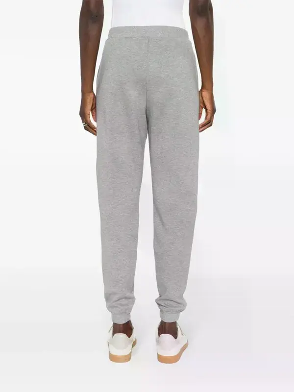 Max Mara Logo-embroidered Mélange Track Pants - Grey