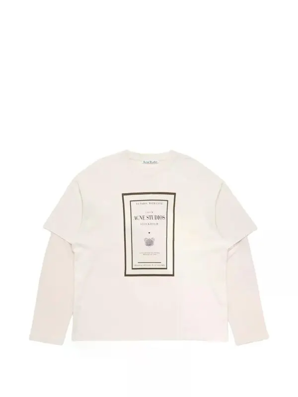Acne Studios Layered-effect Graphic-print T-shirt