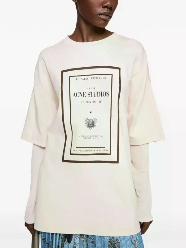 Acne Studios Layered-effect Graphic-print T-shirt