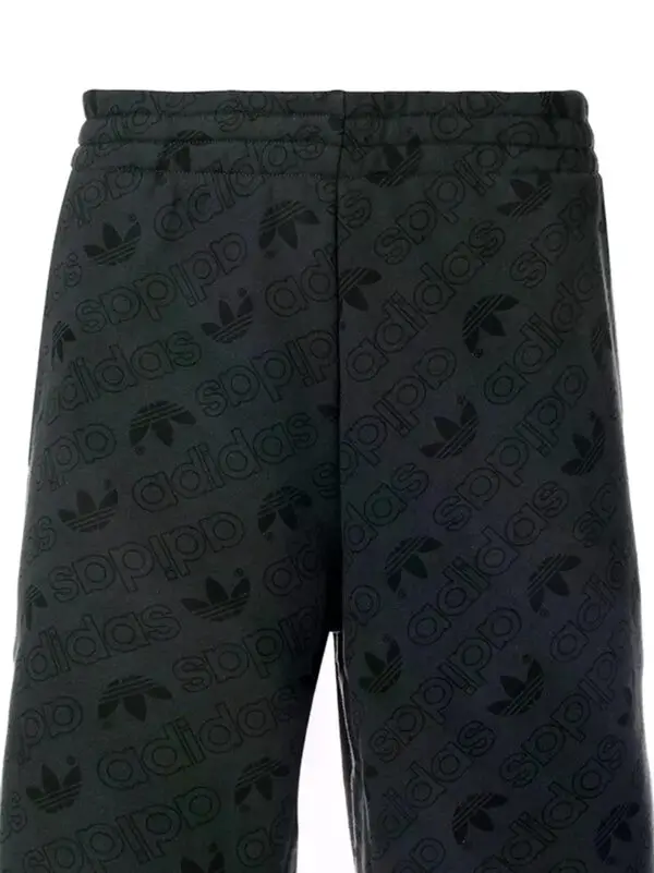 Adidas Originals Monogram Print Cotton Shorts