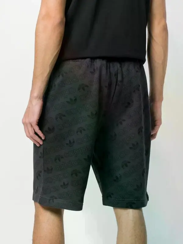 Adidas Originals Monogram Print Cotton Shorts
