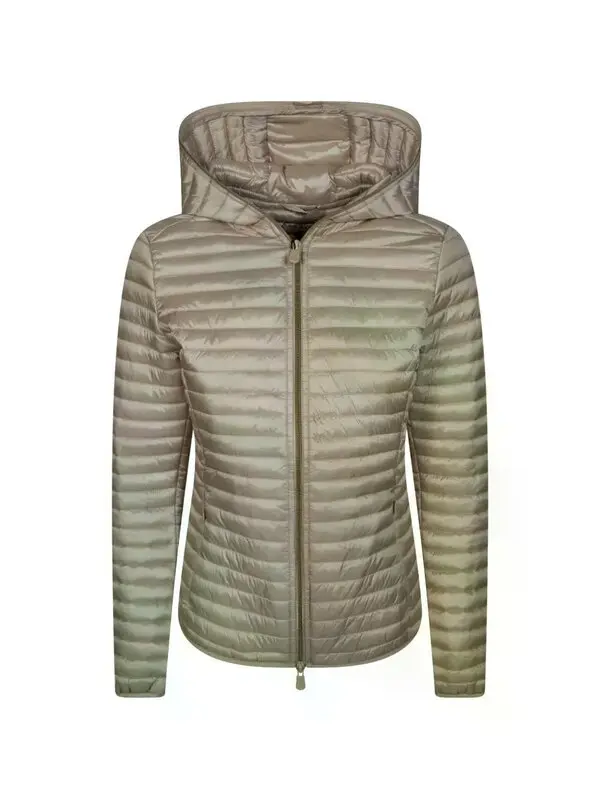 SAVE THE DUCK Hooded Quilted Jacket - Neutrals
