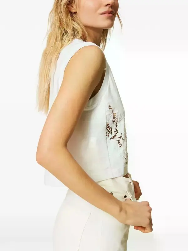 TWINSET Broderie Anglaise Cotton T-shirt