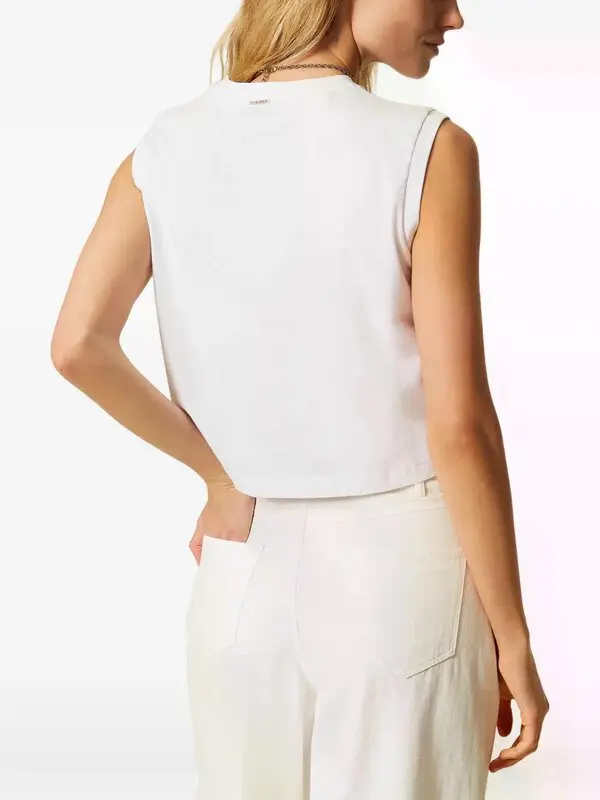 TWINSET Broderie Anglaise Cotton T-shirt