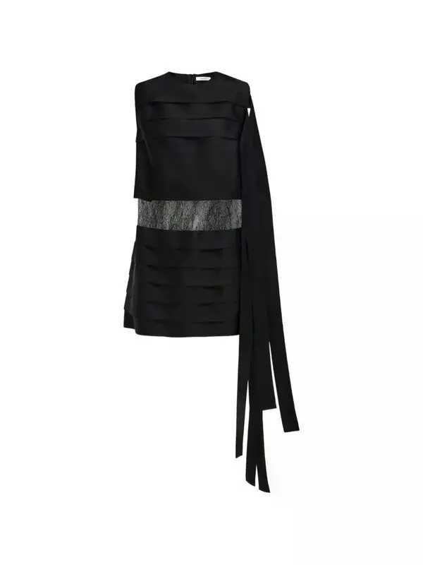 FERRAGAMO Mini Dress With Lace Detail - Black