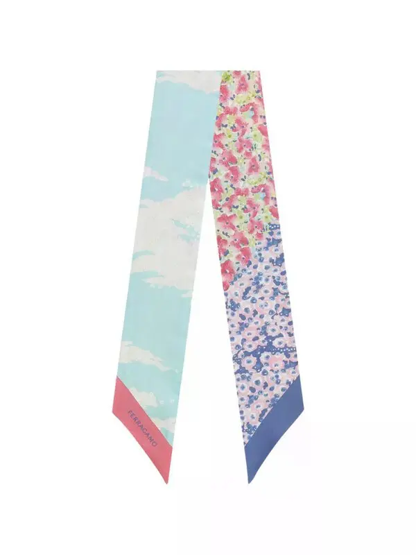 FERRAGAMO Palazzo Spini Feroni Print Mini Bandeau - Blue