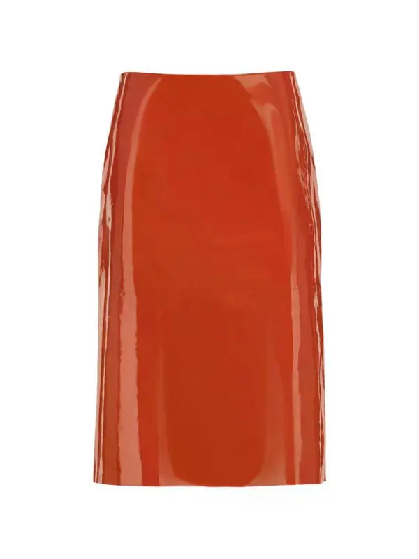 FERRAGAMO Patent Leather Pencil Skirt