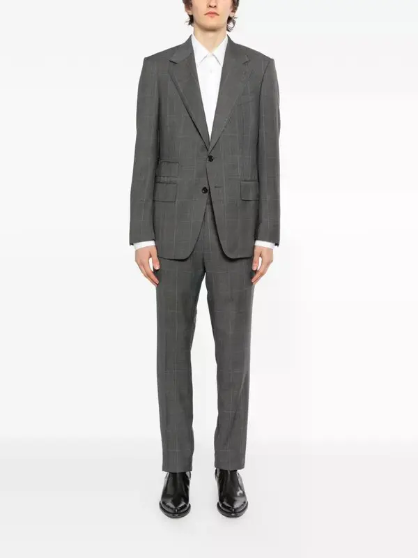 TOM FORD Checked Suit - Grey