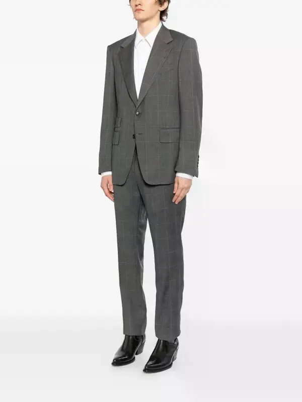 TOM FORD Checked Suit - Grey
