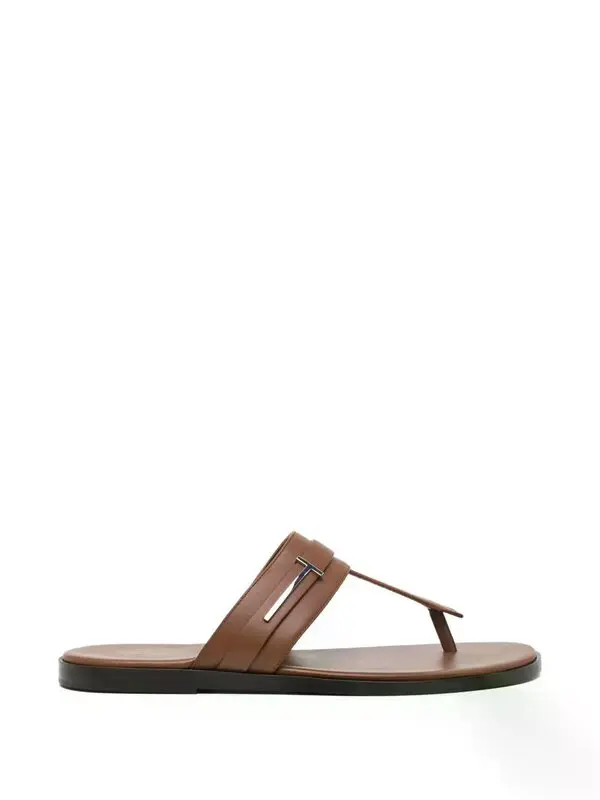 TOM FORD Logo Leather Flip-flops