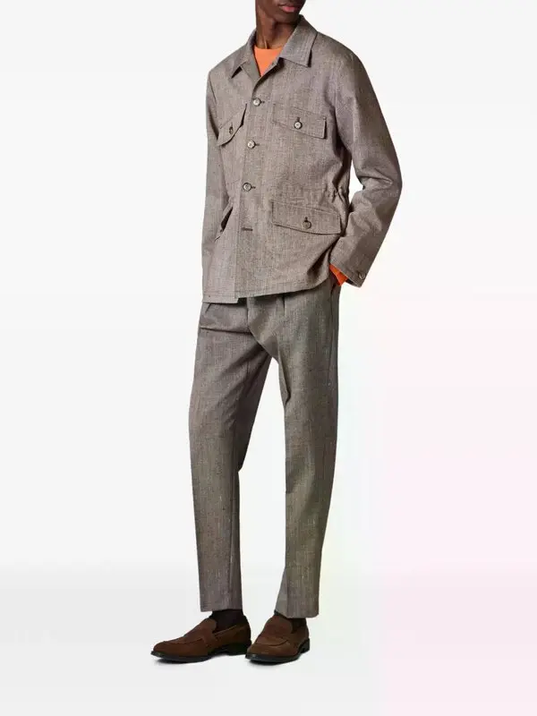Paul Smith Tapered Trousers With Pleated Pocket