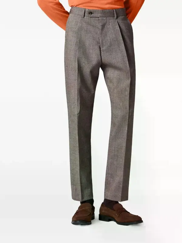Paul Smith Tapered Trousers With Pleated Pocket