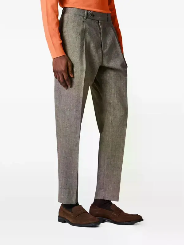 Paul Smith Tapered Trousers With Pleated Pocket