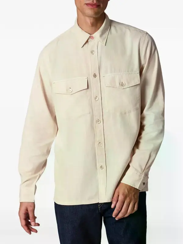 Paul Smith Lyocell Patch Pocket Shirt - Neutrals