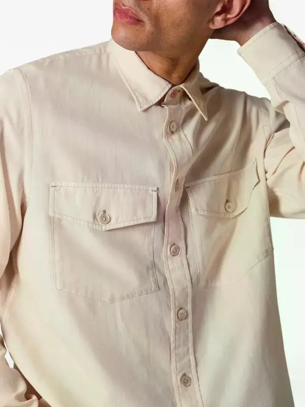 Paul Smith Lyocell Patch Pocket Shirt - Neutrals