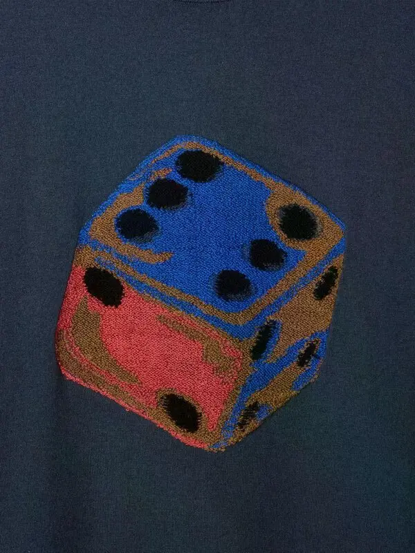 Paul Smith Dice Graphic Crew-neck Sweater - Blue