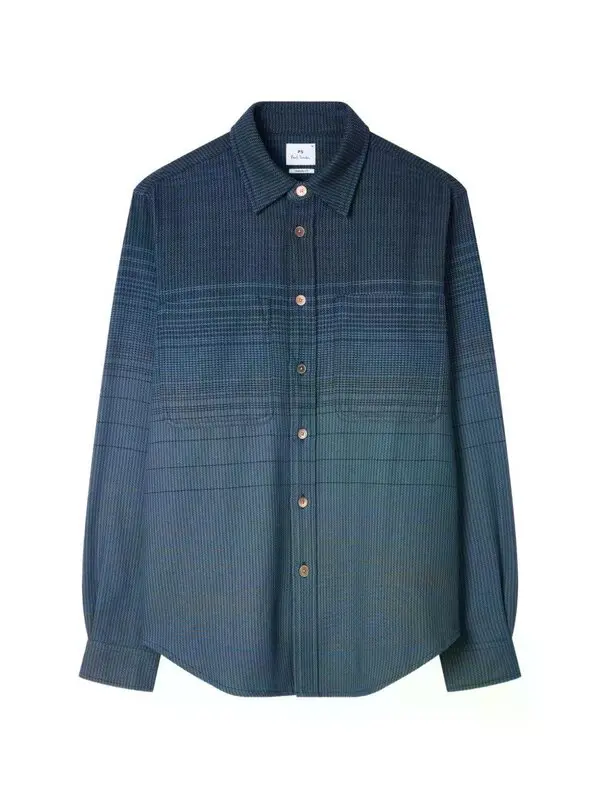 Paul Smith Gradient Buttoned Checked Shirt