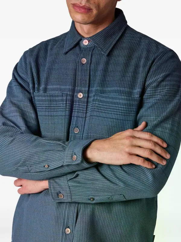 Paul Smith Gradient Buttoned Checked Shirt