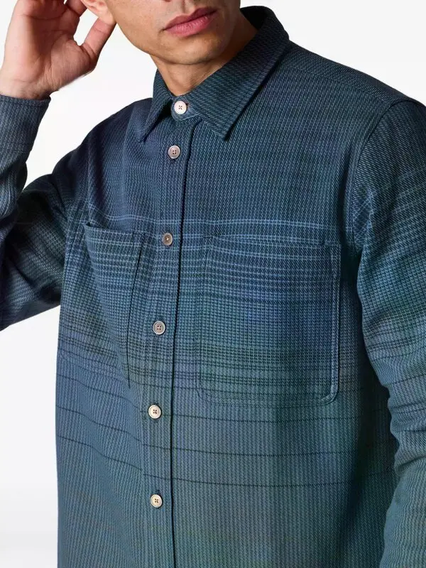 Paul Smith Gradient Buttoned Checked Shirt