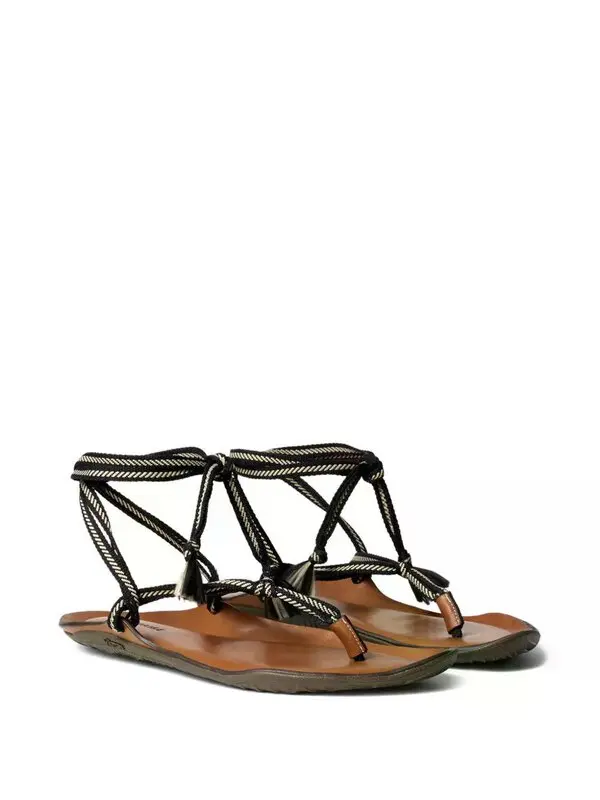 LEMAIRE Lace-up Woven-strap Sandals With Vibram Sole