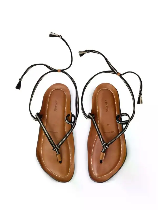 LEMAIRE Lace-up Woven-strap Sandals With Vibram Sole
