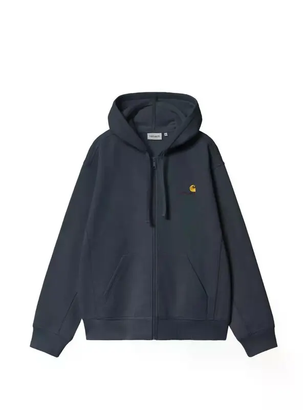 Carhartt Work In Progress American Script Zip-up Hoodie - Blue