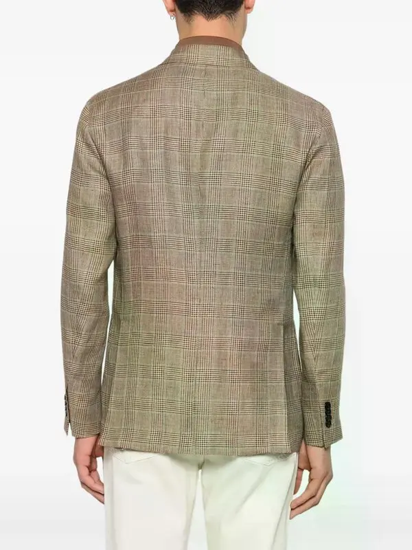 Boglioli Check-pattern Double-breasted Blazer - Neutrals