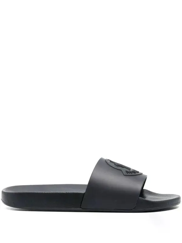 Moncler Basile Logo-embossed Slides - Blue