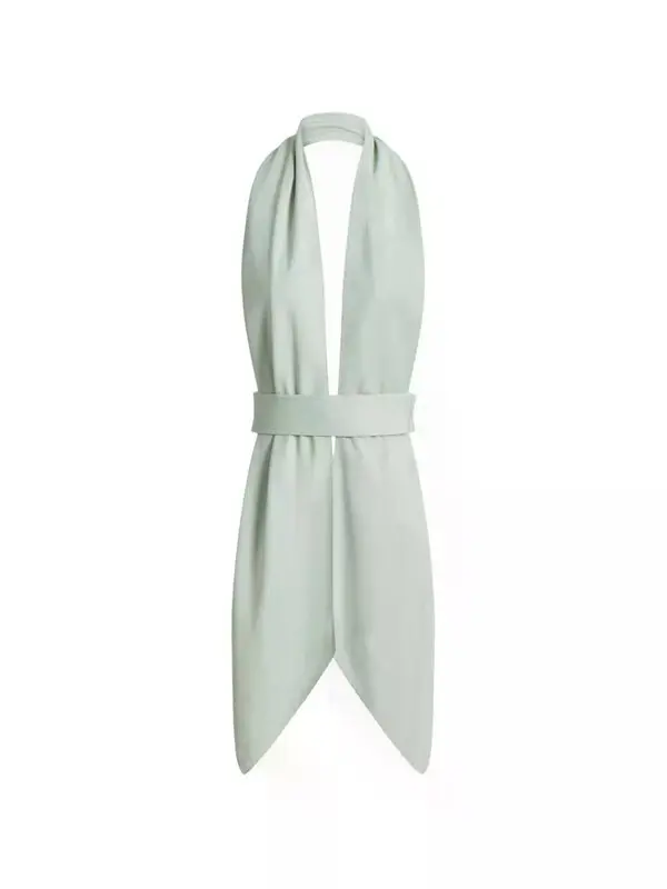 Alberta Ferretti Belted Halterneck Top - Green