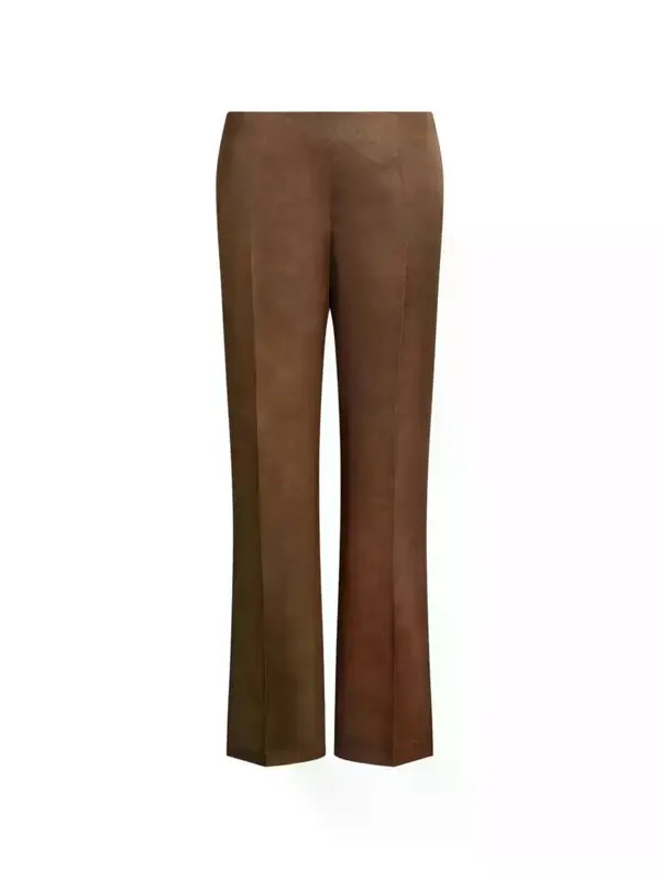 Alberta Ferretti Pressed-crease Trousers - Brown