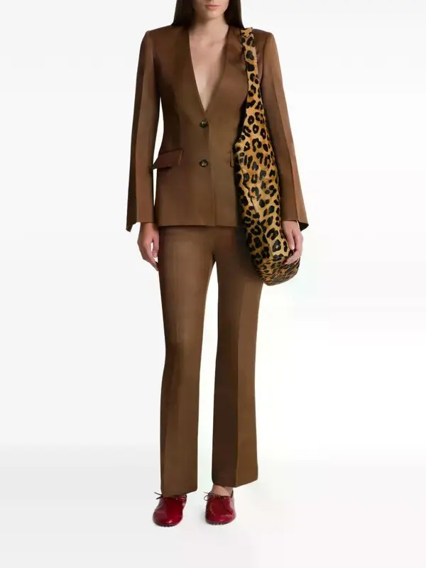 Alberta Ferretti Pressed-crease Trousers - Brown