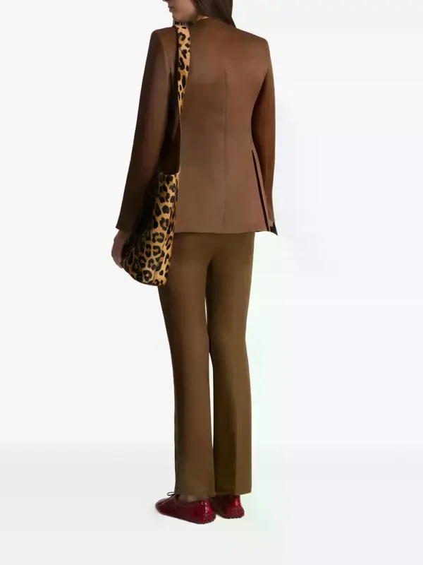 Alberta Ferretti Pressed-crease Trousers - Brown