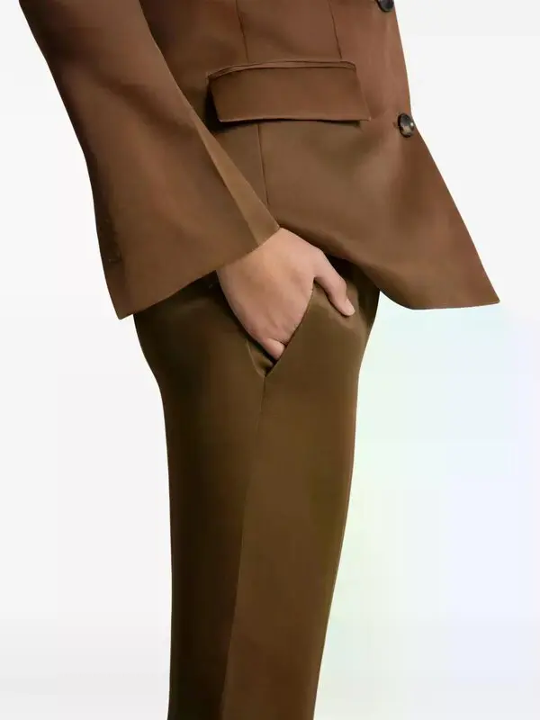 Alberta Ferretti Pressed-crease Trousers - Brown