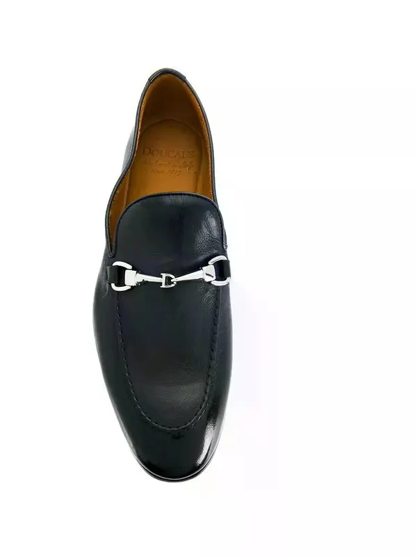 DOUCAL'S Leather Horsebit Loafers - Blue
