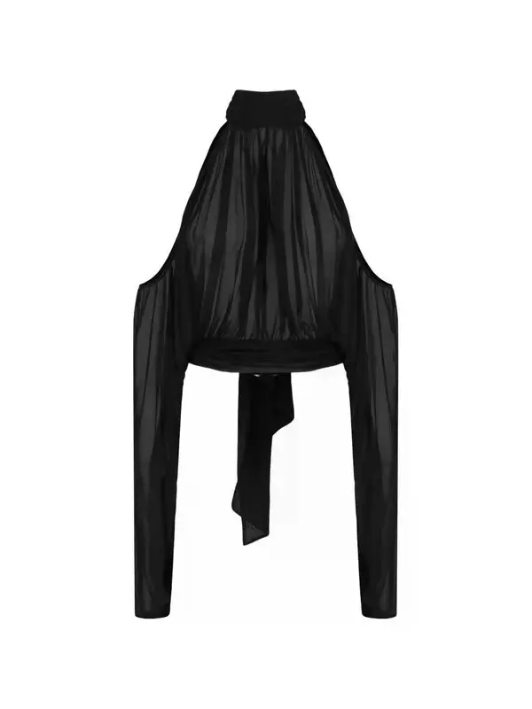 Giuseppe Di Morabito Ruched Draped Silk Blouse