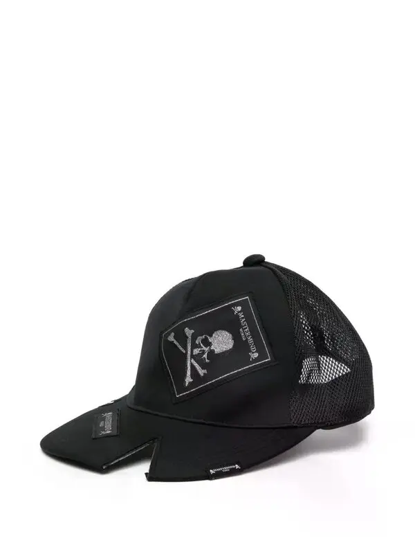 MASTERMIND WORLD Logo-patch Mesh Cap - Black