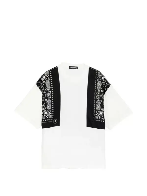 MASTERMIND WORLD Bandana-print T-shirt - White