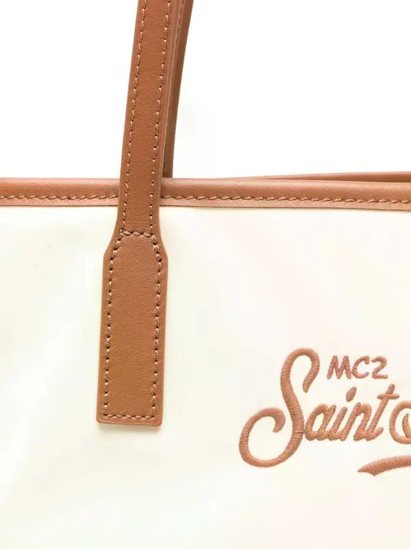 MC2 SAINT BARTH Embroidered-logo Tote - Yellow