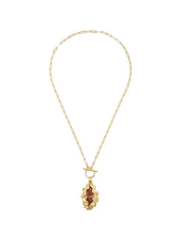 OCEANUS Stone-pendant Necklace - Gold