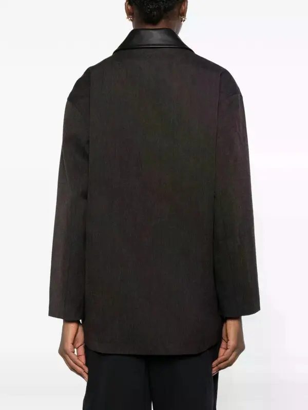 Studio Nicholson Coat With Leather Collar