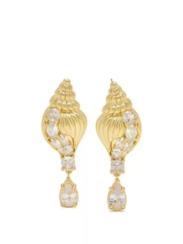 OCEANUS Shell-embellished Earrings - Gold