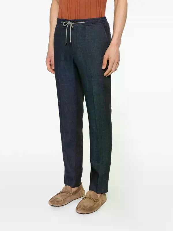Corneliani Drawstring Trousers - Blue