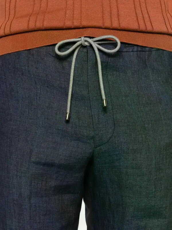 Corneliani Drawstring Trousers - Blue